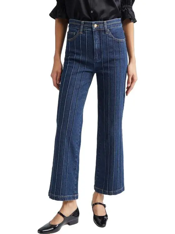 Cinq À Sept Camen Pintuck Flare Jeans - Fontaine