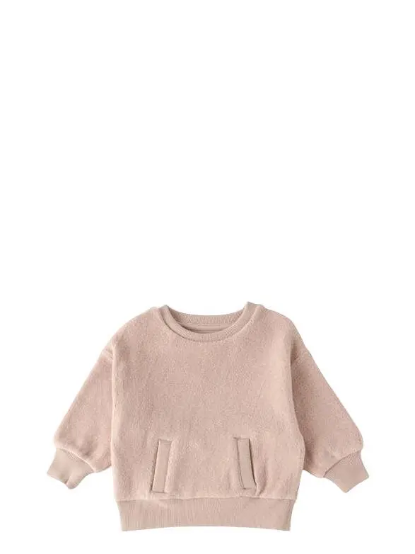 PEHR Organic Cotton Teddy Fleece Sweatshirt - Rose Pink