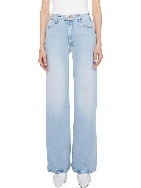 MOTHER The Hustler Roller Sneak High Waist Wide Leg Jeans - Complete 360