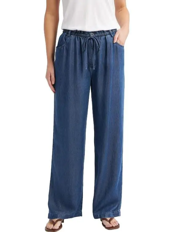 CLOTH & STONE Wide Leg Crop Denim Pants - Horizon Wash