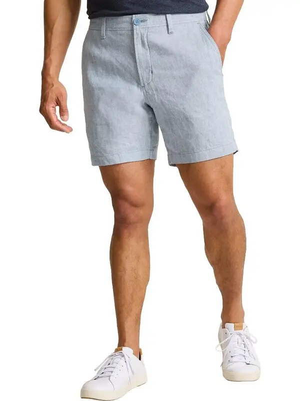 Tommy Bahama Coast 7-inch Flat Front Linen & Cotton Shorts - Ocean City