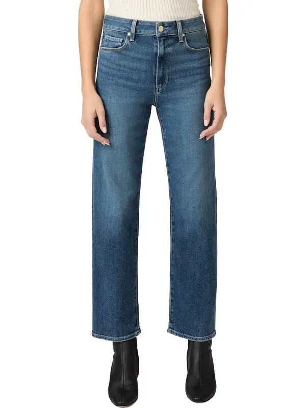 Paige Stevie Straight Leg Ankle Jeans - Aquarius