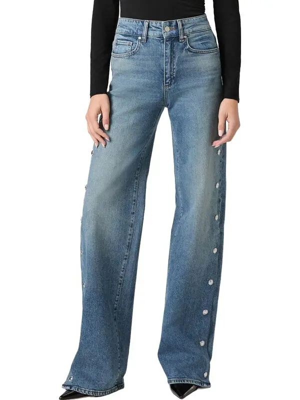 Paige Sasha High-waist Wide-leg Jeans - Cruising