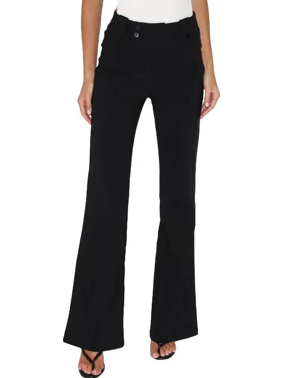 TIGER MIST High Waist Flared Pants - Black
