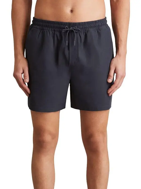 REISS Water Resistant Swim Trunks - Navy