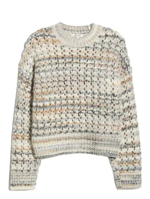 Madewell Stripe Open Stitch Pullover - Sandstone Spacedye