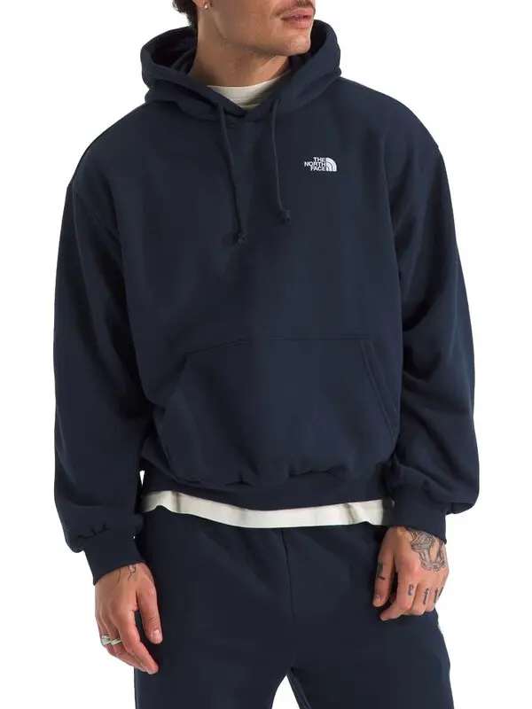 The North Face Oversized Embroidered Hoodie - Summit Navy