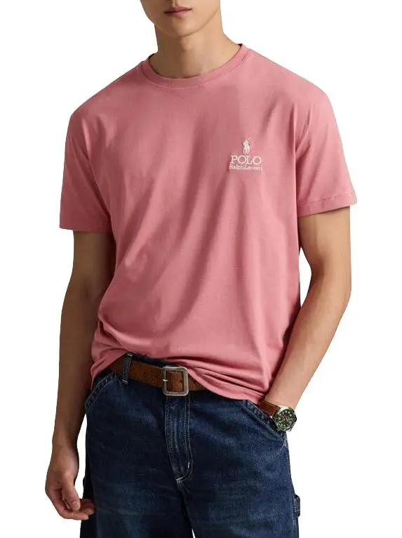 Polo Ralph Lauren Classic Fit Embroidered Logo Jersey T-shirt - Canvas Pink