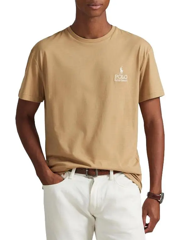 Polo Ralph Lauren Classic Fit Embroidered Logo Jersey T-shirt - Classic Camel
