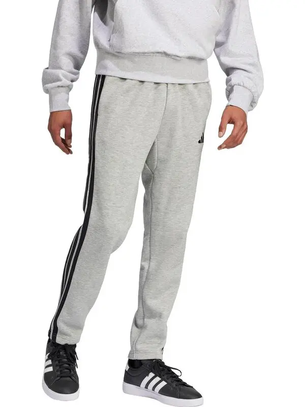 Adidas Essentials 3-stripes Fleece Sweatpants - Medium Grey Heather/black
