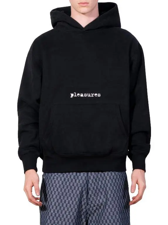 PLEASURES Slip Pullover Hoodie - Black