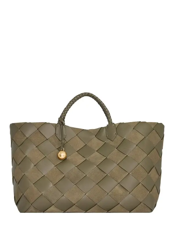Rebecca Minkoff Mini Frankie Woven Leather Tote - Willow