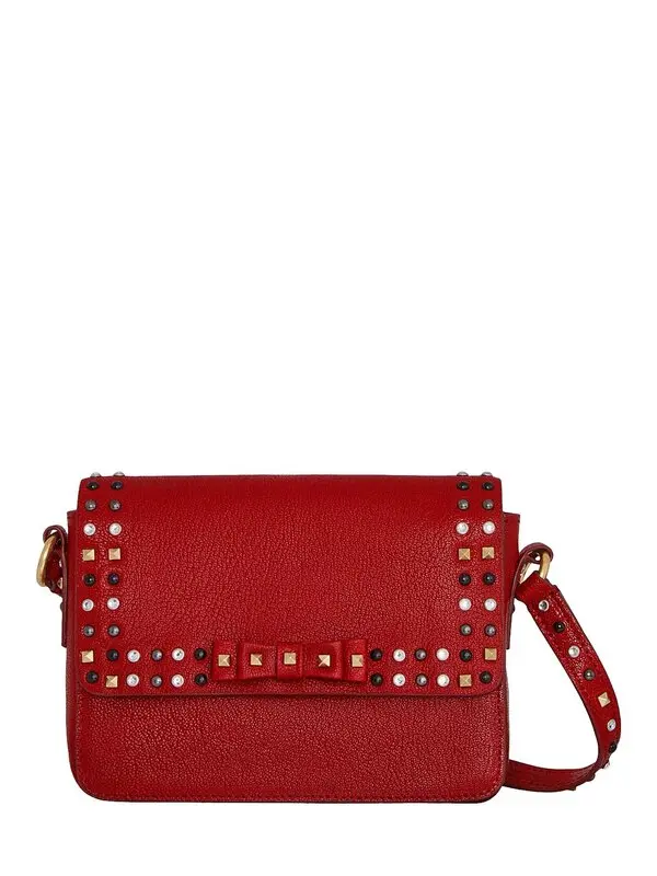 Rebecca Minkoff Leather Crossbody Bag With Bow And Stud Detail - Siren