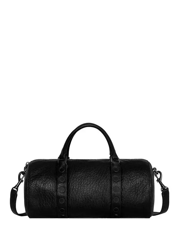 Rebecca Minkoff Leather Barrel Crossbody Bag - Black