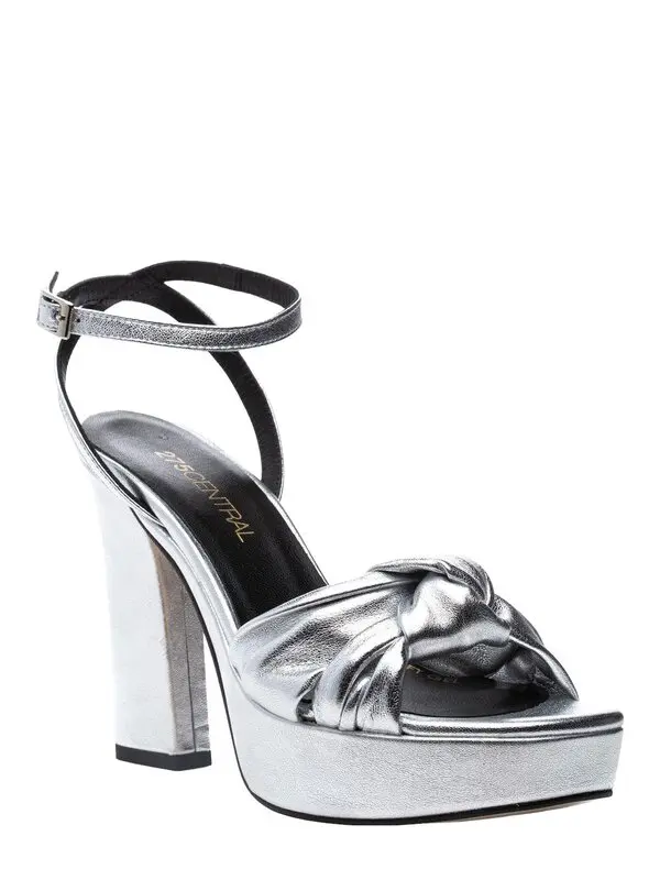 275 CENTRAL Miles Ankle Strap Platform Sandal - Silver