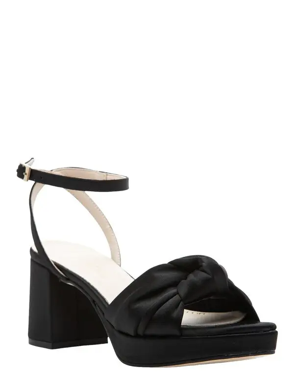 275 CENTRAL Malik Ankle Strap Platform Sandal - Black