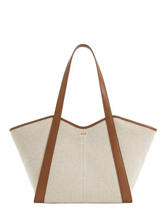 Jw Pei Large Kiana Canvas Tote - Brown Canvas