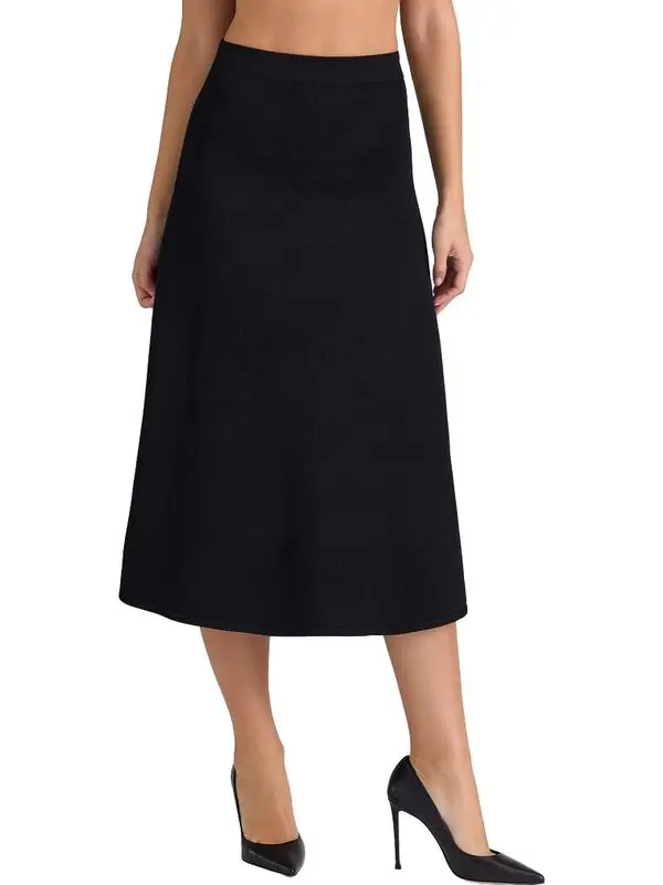House Of Cb Asti A-line Midi Skirt - Black