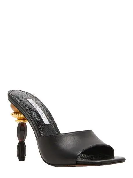 Steve Madden Sia Statement High Heel Slide Sandal - Black