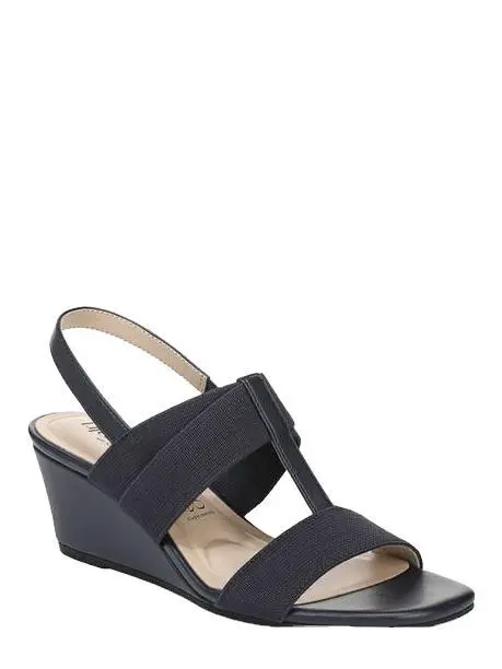 LIFESTRIDE Slingback Wedge Sandal - Lux Navy