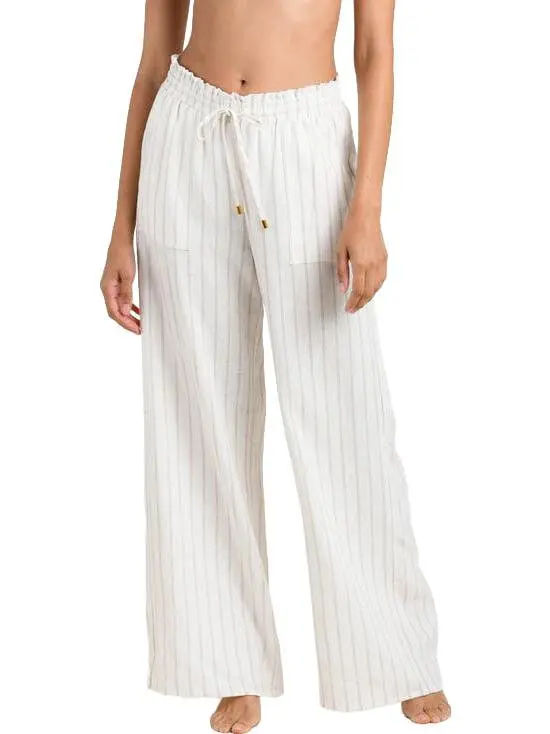 La Blanca Delphine Coast Wide Leg Cover-up Pants - Cream