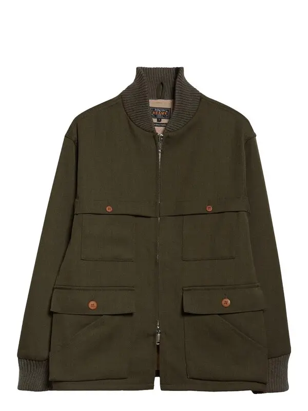 BEAMS Fielder Wool Jacket - Green