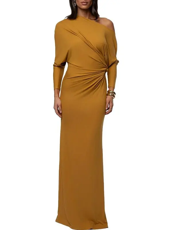JLUXLABEL Eternal Obsession One-shoulder Maxi Dress - Yellow