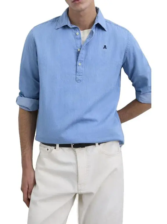 SCALPERS Alpha Polera Shirt - Lightdenim