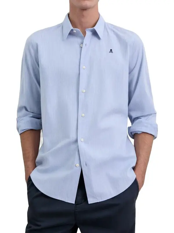 SCALPERS Abbot Se Shirt - Skyblue