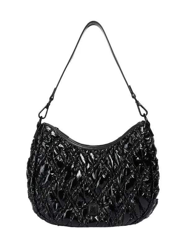 SCALPERS Quilted Moon Bag - Black