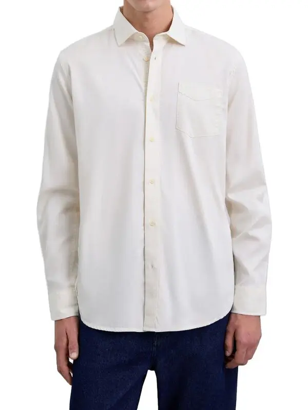 SCALPERS Tencel K Shirt - Cream