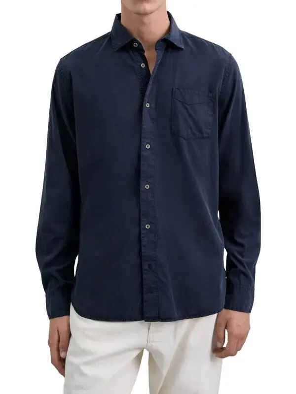 SCALPERS Tencel K Shirt - Navy