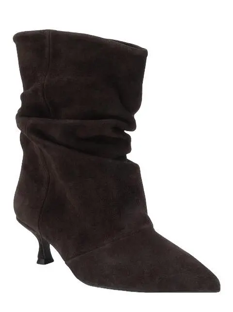 FOREVER & ALWAYS SHOES Balei Leather Pointed Toe Boot - Brown Suede