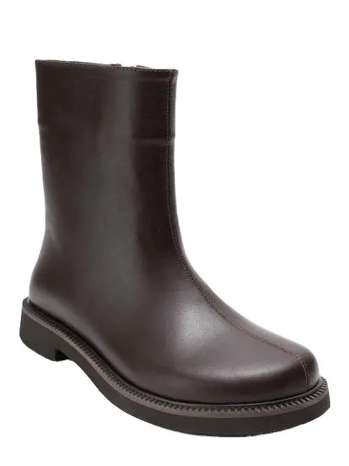 FOREVER & ALWAYS SHOES Lucano Leather Ankle Boot - Brown