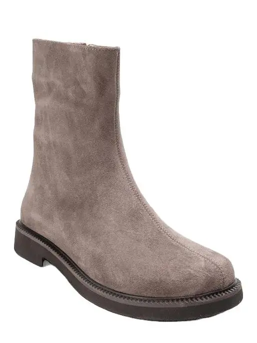 FOREVER & ALWAYS SHOES Lucano Leather Ankle Boot - Taupe Suede