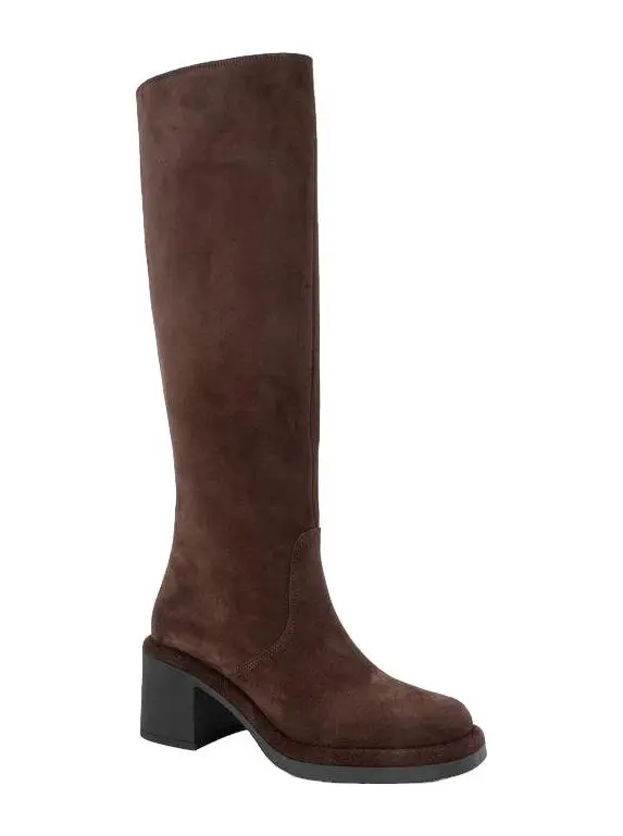 FOREVER & ALWAYS SHOES Leather Knee High Boots - Brown Suede