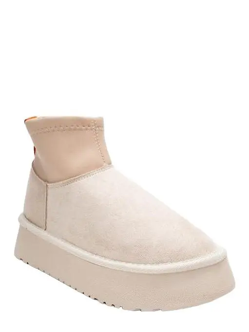 PROLOGUE SHOES Ovar Platform Boots - Beige Suede