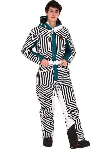 OOSC Fall Line Ski Suit - Black & White