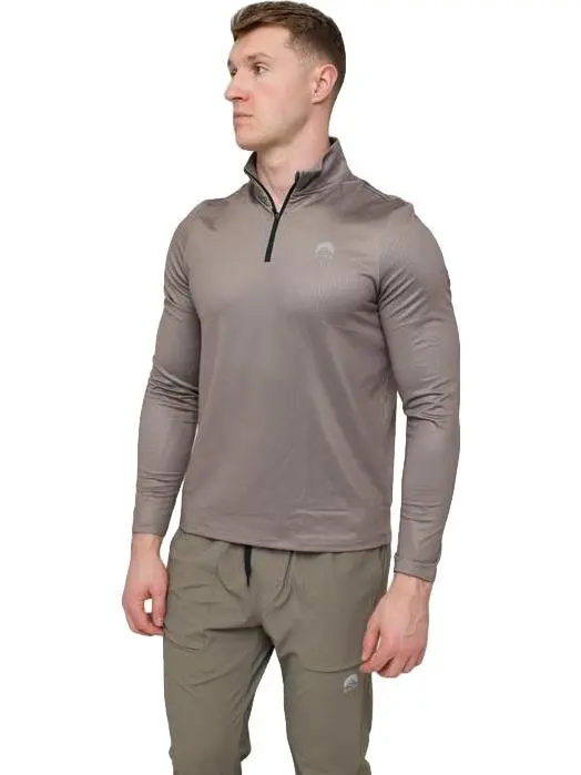 OOSC Elite Activewear Quarter Zip Top - Khaki