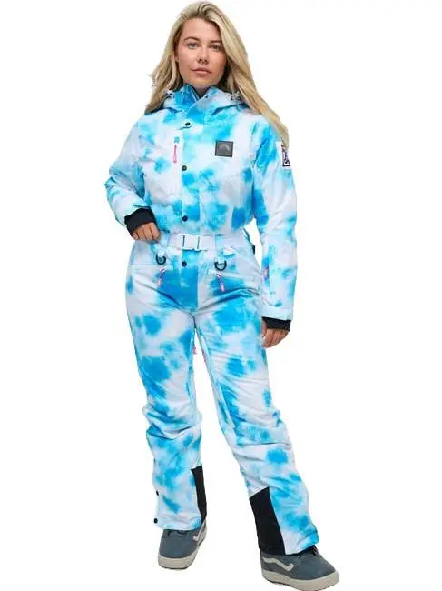 OOSC Signature Shaped Ski Suit - Blue & White