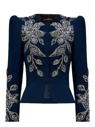 Jenny Packham Dalila Embellished Jacket - Blackthorne Blue