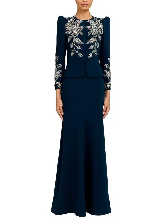 Jenny Packham Dalila Embellished Jacket - Blackthorne Blue