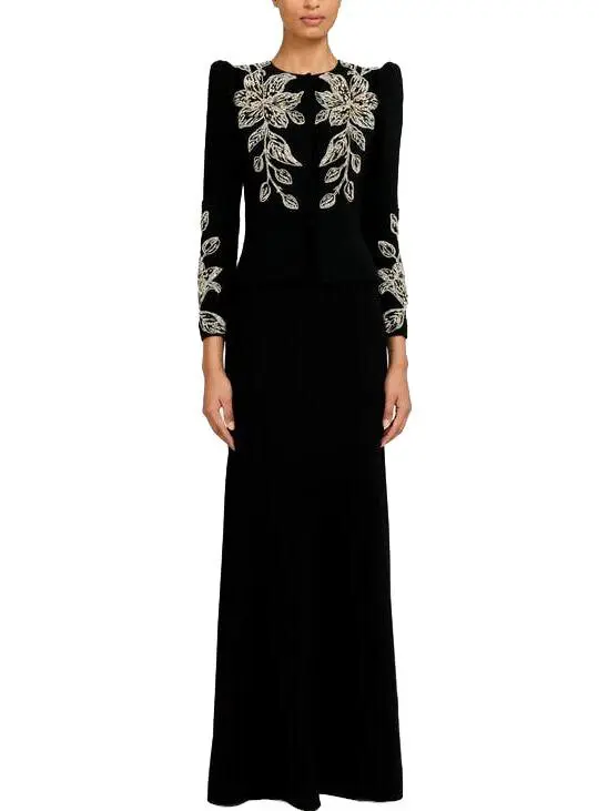 Jenny Packham Dalila Embellished Jacket - Liquorice