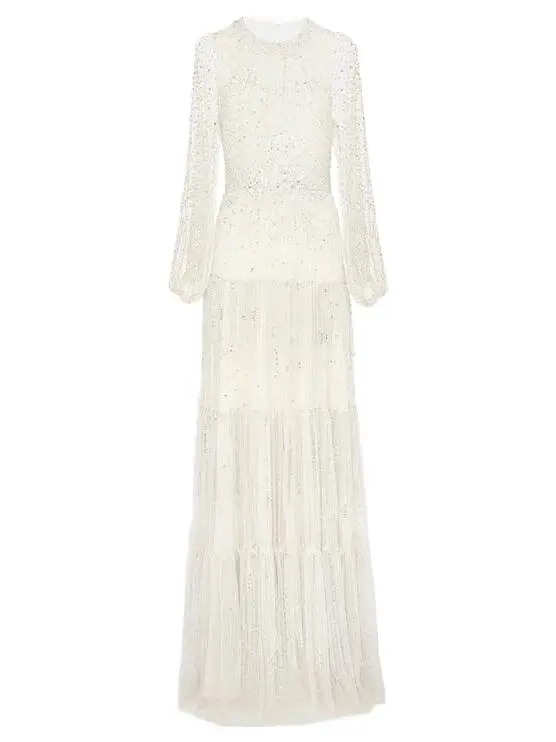 Jenny Packham Tramar Long Dress - Ivory