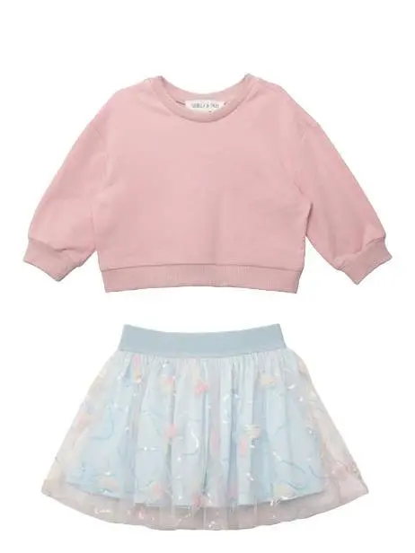 ISOBELLA & CHLOE Chasing Butterflies Two-piece Set - Pink