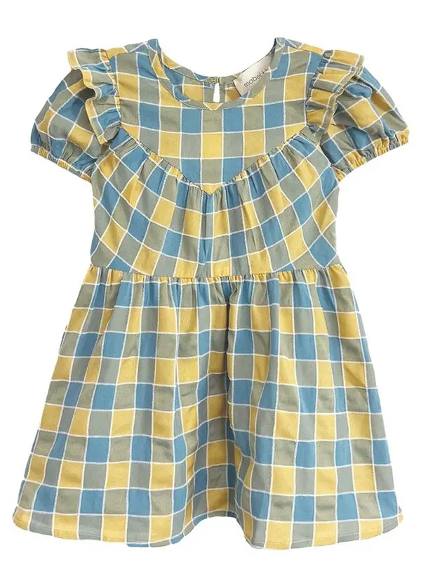 MABEL + HONEY Checkered Dress - Blue