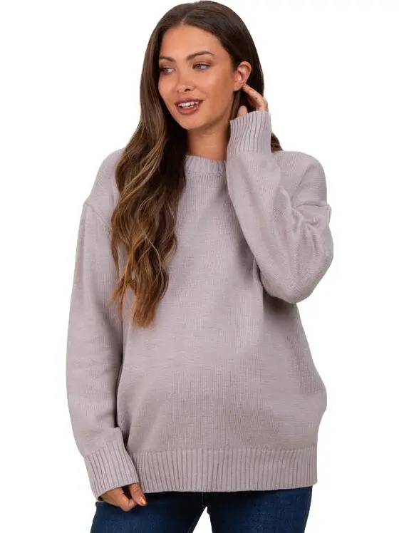 PINKBLUSH Maternity Sweater - Grey