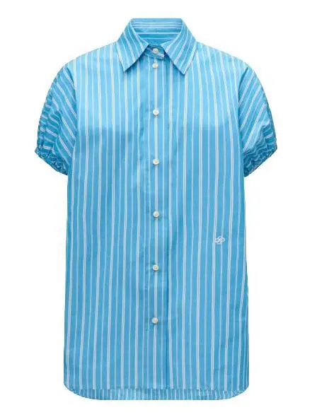 CALLAS MILANO Lecce Capsleeve Shirt - Blue Stripe