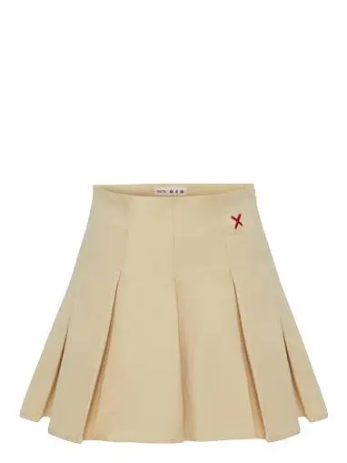 PCFG Pleated Chino Skirt - Green-chino Green