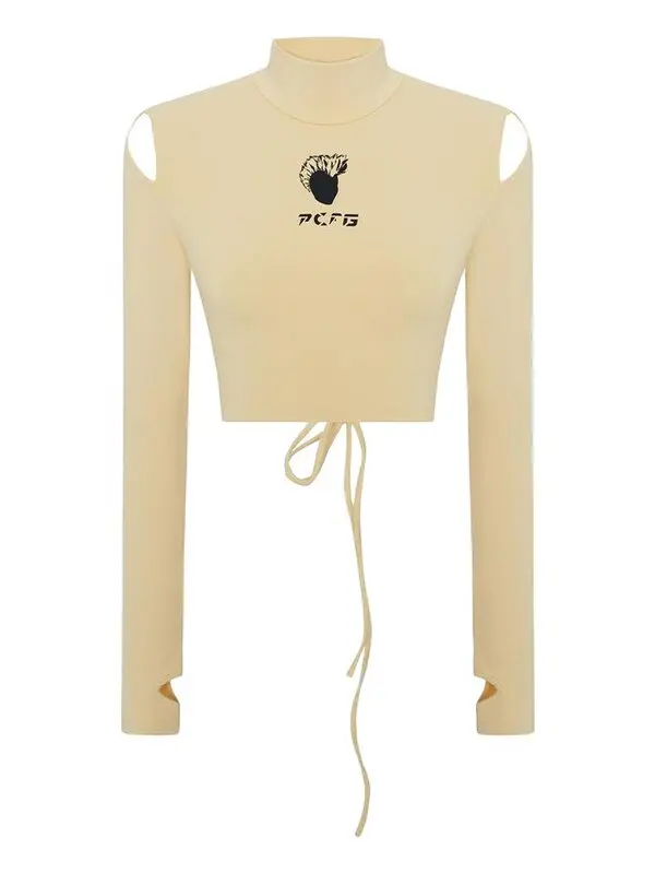 PCFG Long Sleeve Crop Top - Chino Green